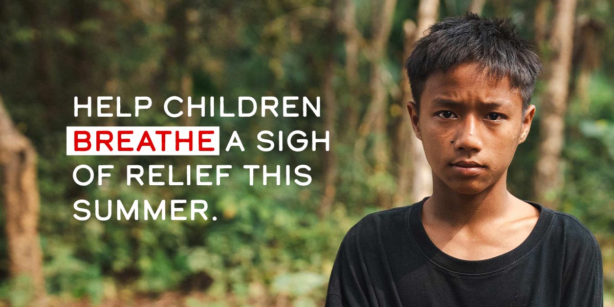 Help children in war zones breathe a sigh of relief this summer ...